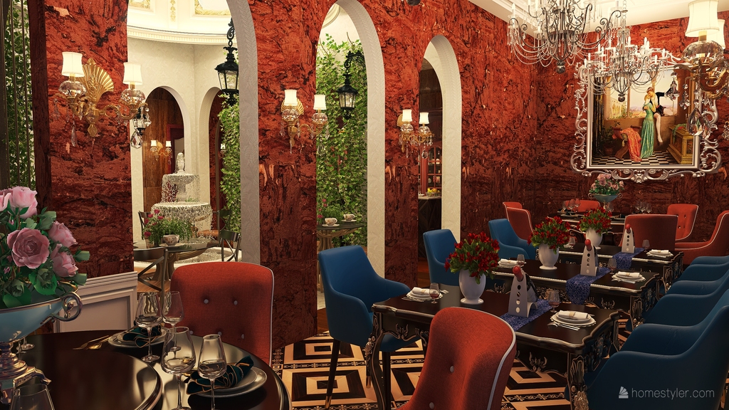 Traditional Fine Dining Restaurant design ideas & pictures (124 sqm ...