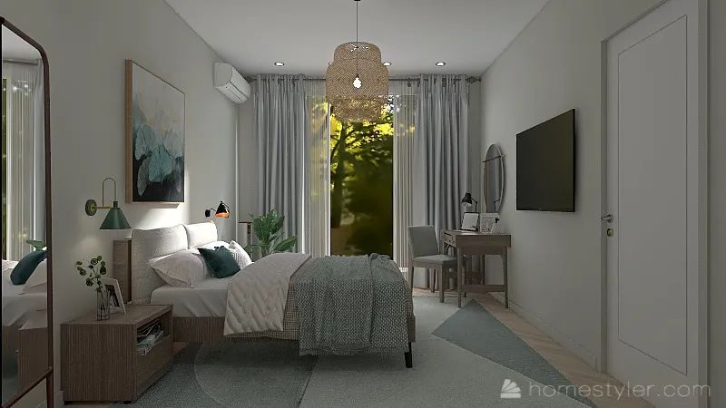 Bedroom for Alena created by Ольга Горбачева on Homestyler
