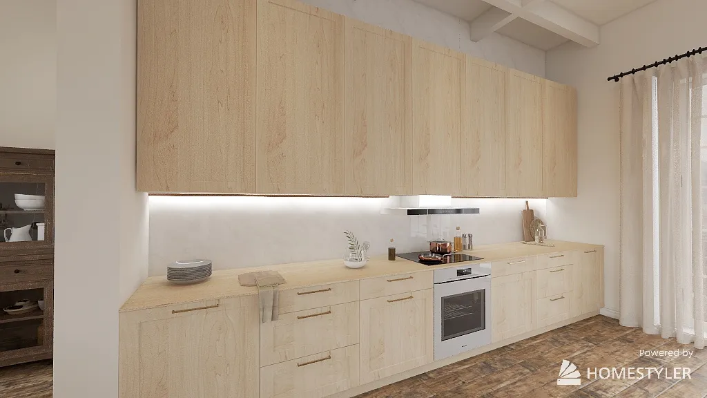 9 Rustic Gabled Roof 2-Bedroom Design created by 育昕 林 on Homestyler