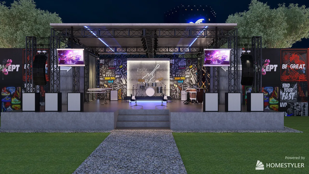 Project: Outdoor Stage created by Amy on Homestyler