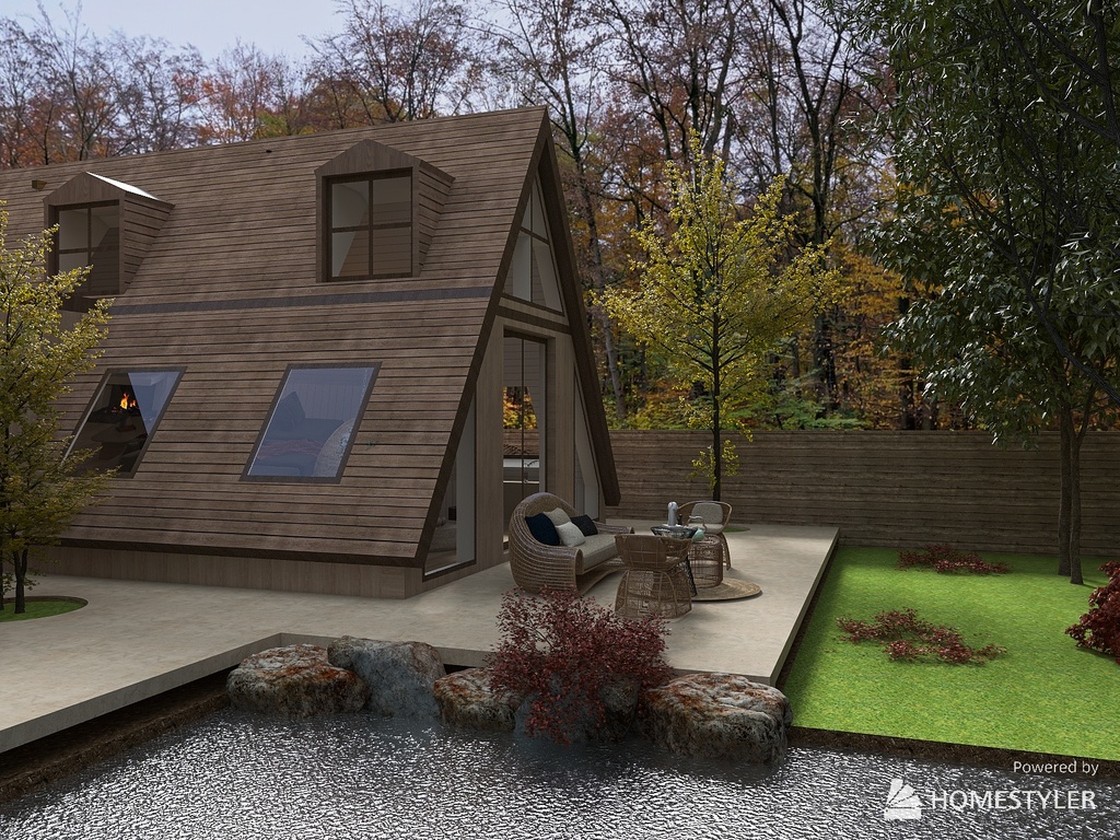 Double A Frame House design ideas & pictures (119 sqm)-Homestyler