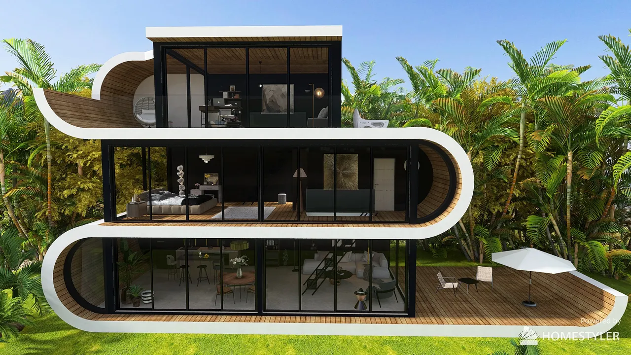 Curve Haven: A Unique Architectural Masterpiece 由 Ana Rossetti 在 Homestyler 上創