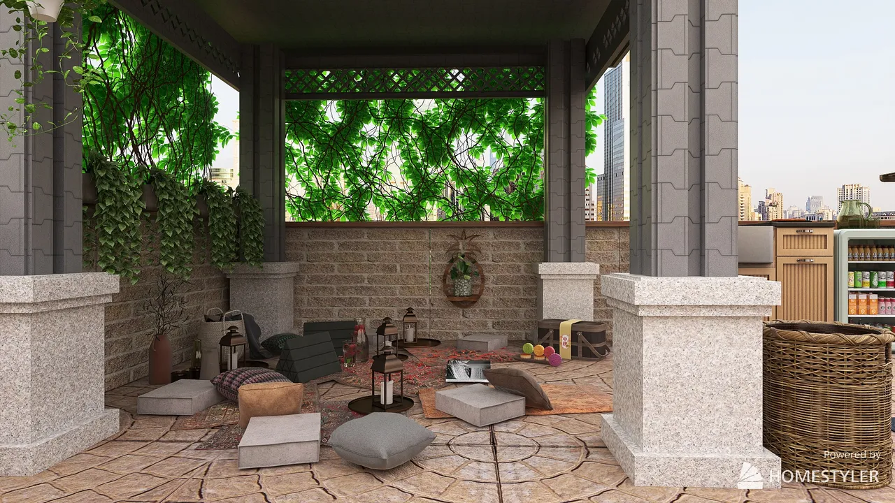 Early Morning Rooftop Greenery created by Aquabliss22 on Homestyler