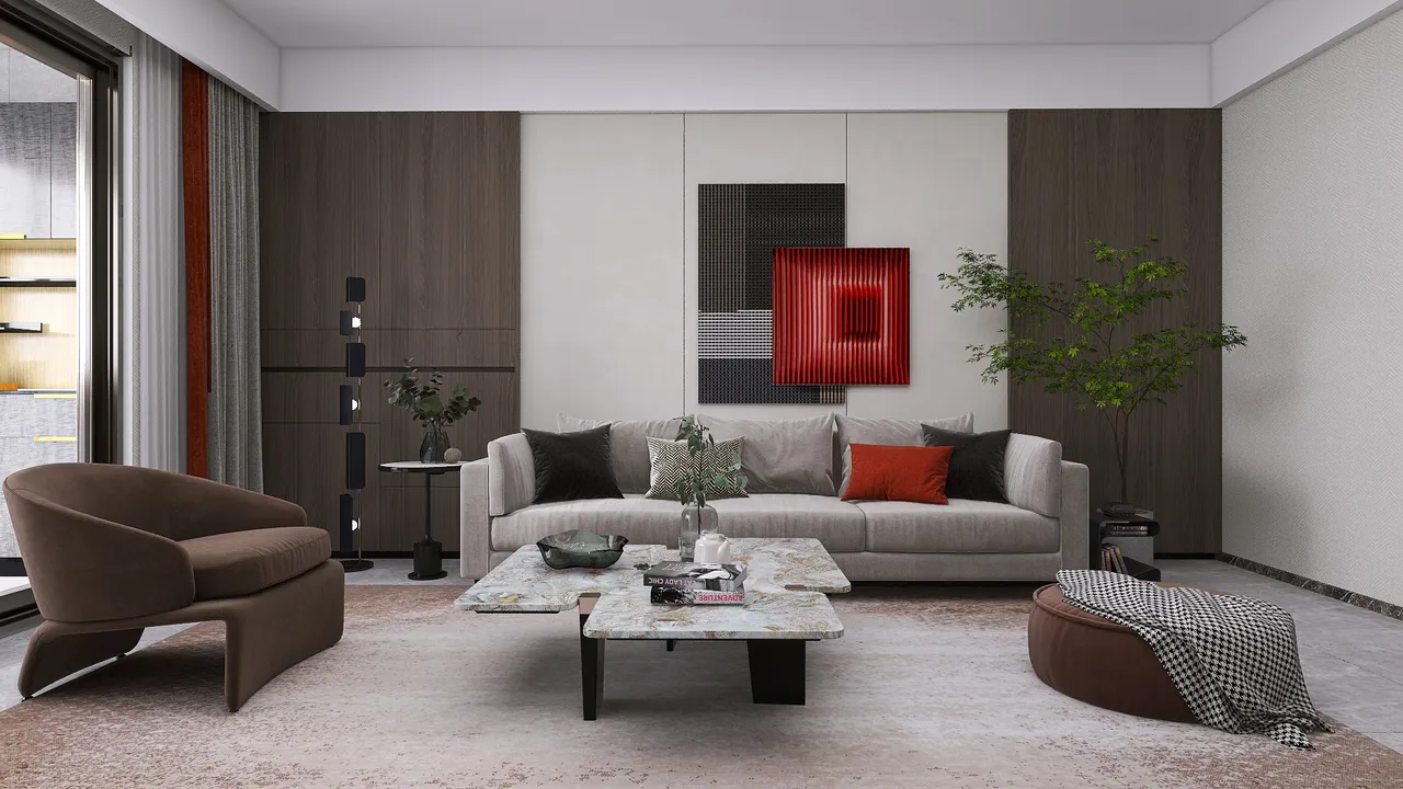 Sleek Modern Living Room created by Mario~~~ 🐱 on Homestyler