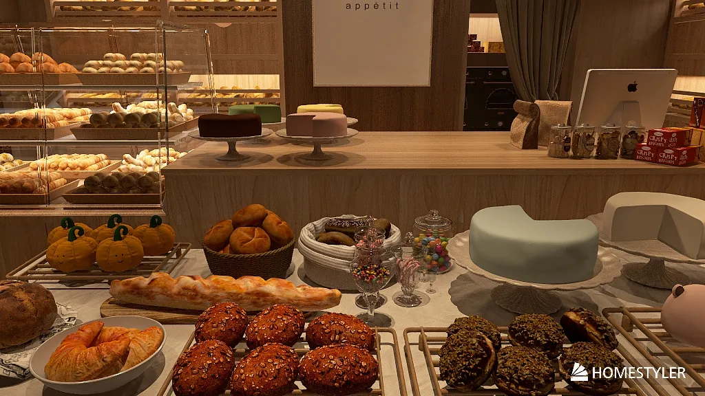 night bakery design ideas & pictures (64 sqm)-Homestyler