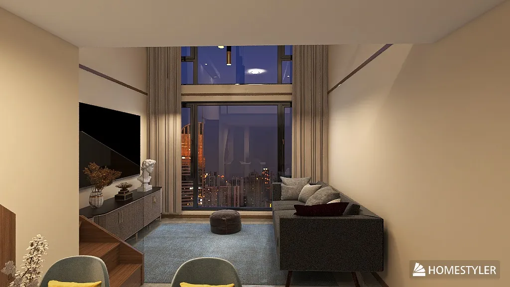 Empty-Contemporary Loft Room created by Silvia Talevi on Homestyler