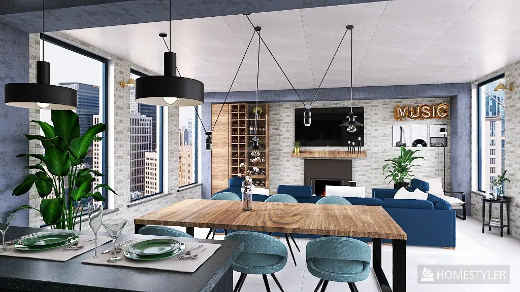 LDK Project - Loft Americano created by Jessica Sinigaglia on Homestyler