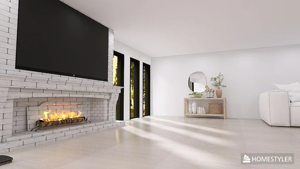 Modern Farmhouse Living Room created by Aaliyah Franklin on Homestyler