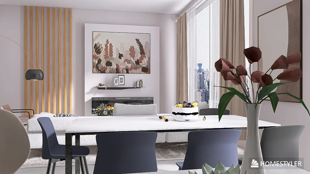 Modern Living/Dining/Kitchen created by Kayley W💜 on Homestyler