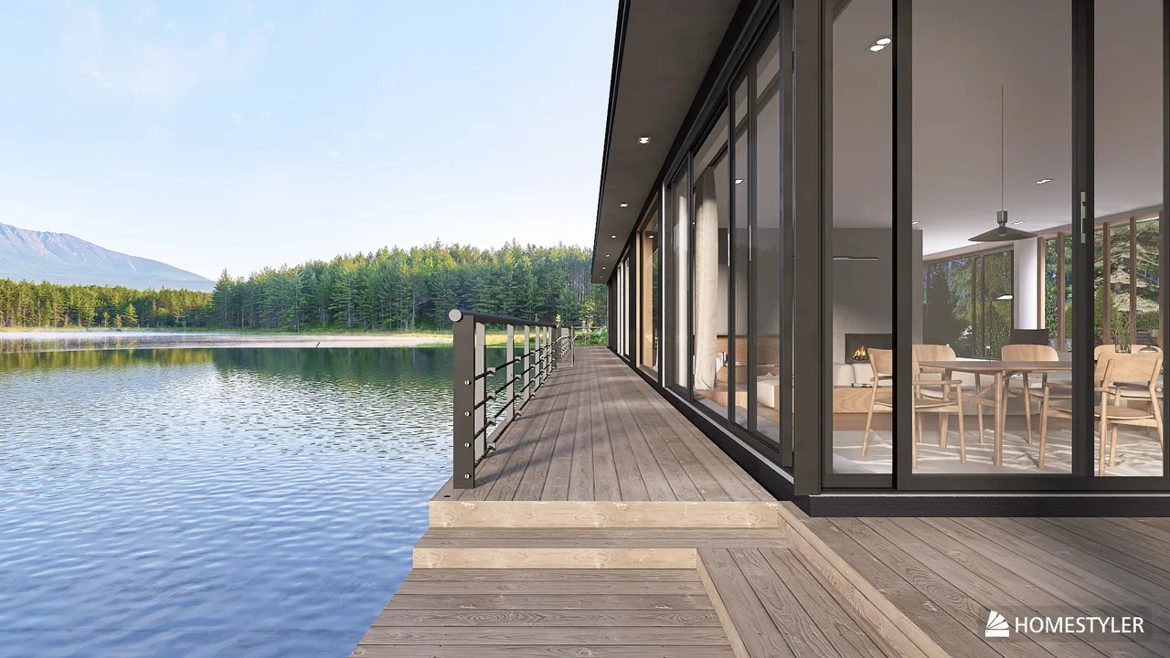 Modern Minimalist Lake House created by Marina Arkhireeva on Homestyler