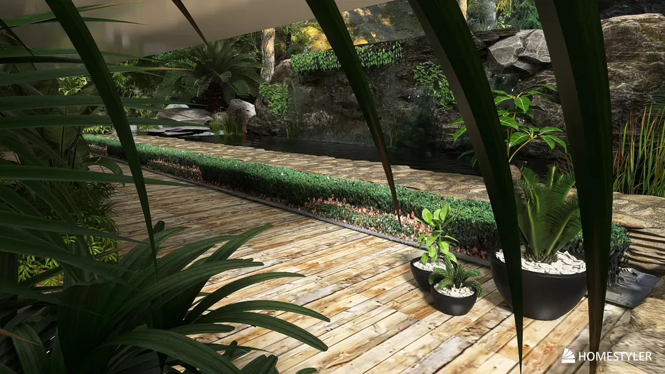 summer retreat cabin for web created by Julie Turner on Homestyler